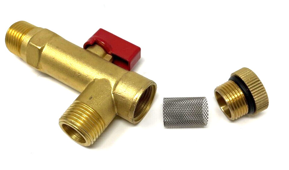 Air Compressor Tank Drain Kit Timed Electric Auto drain Strainer Ball ...