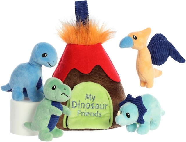 Aurora 2019 ebba Baby Talk 8" My Dinosaur Friends Volcano Plush Set EUC ...