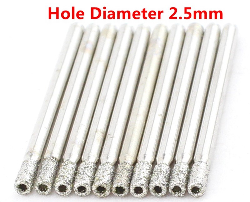 10Pcs 2.5-10 mm Diamond Core Drill Bits Tip Hole Saw Coated Masonry ...