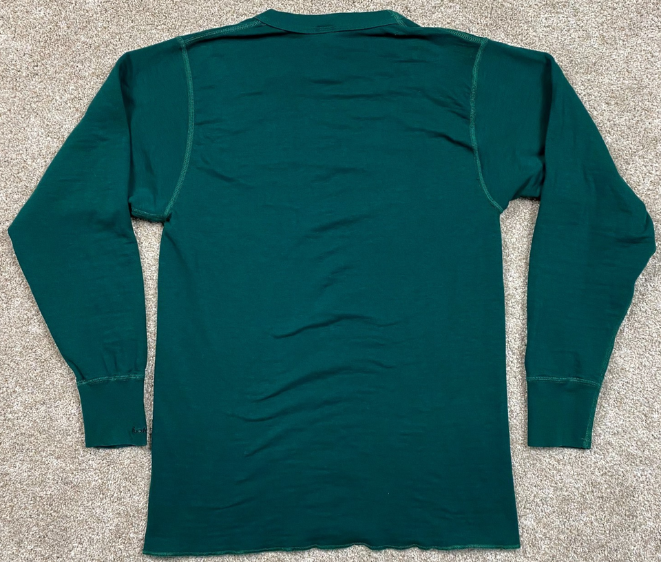 Vintage Duofold Shirt Mens L Green Base Layer Thermal Thermax Polyester ...