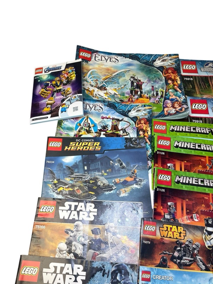 Bulk Lot of 50 LEGO CITY Instruction Manuals Booklets Disney Elves ...