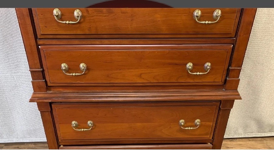 Vintage Harden Furniture Cherry Chippendale Style Highboy Tall Dresser ...