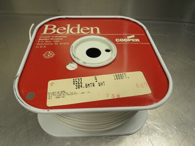 Belden 8522-9 1000' 304.8MTR White Wire | eBay
