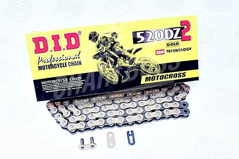 DID 520 x 122 Links DZ2 Offroad Series Non Oring Gold Drive Chain | eBay