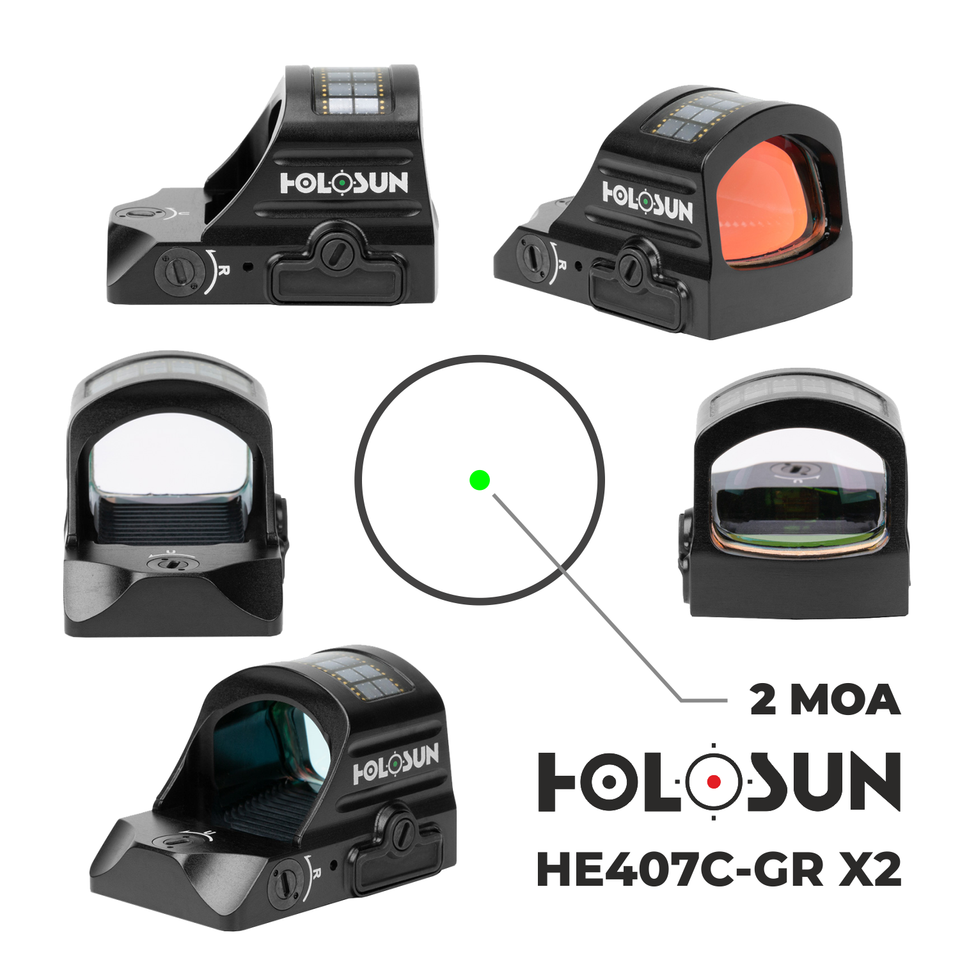 Holosun HE407C-GR X2 2 MOA Green Dot Sight | eBay