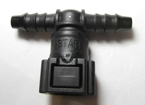 STAR D7.89 PA12 NYLON FUEL LINE 3-WAY QUICK CONNECT TEE 7.89mm SAE 1/4 ...