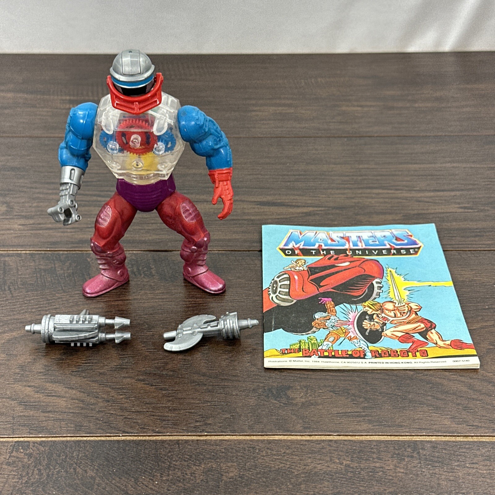 Roboto 100% Complete He-Man Masters of the Universe MOTU Mattel 1985 ...