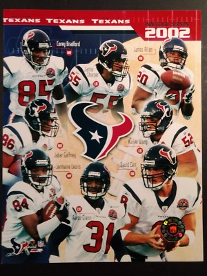 HOUSTON TEXANS 2002 Team Composite 8x10 Photo INAUGURAL SEASON | eBay