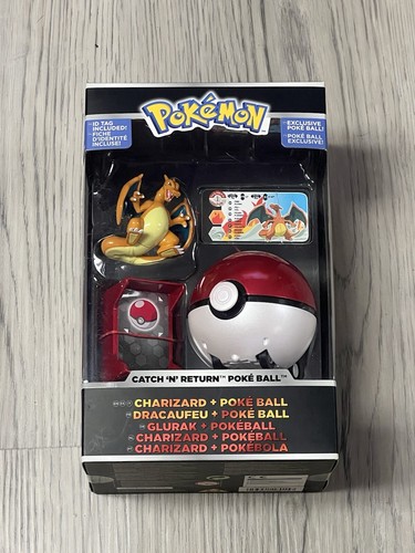 Tomy Pokemon Catch N Return Poke Ball CHARIZARD ID Tag New Trainers ...