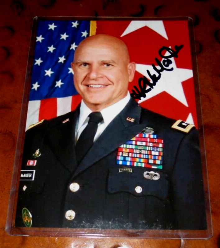 Lt Gen HR McMaster signed autographed photo fmr Trump Nat. Security ...