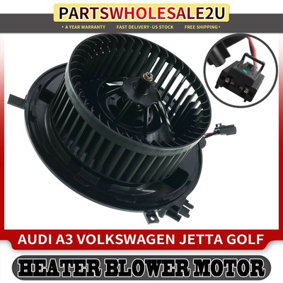 HVAC Blower Motor w/ Fan Cage for Audi A3 TT S3 Volkswagen Golf Tiguan ...