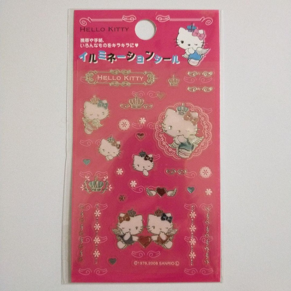 Sanrio Hello Kitty Illumination Sticker 3 Types Heisei Retro | eBay UK