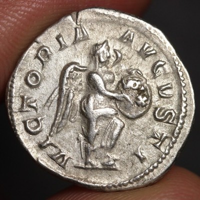 Victory Denarius Ancient Roman Empire Silver Coin 228AD Severus ...