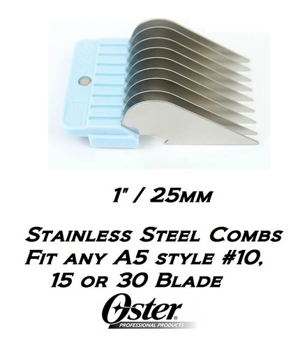 OSTER Detachable Blade 1",25mm STAINLESS STEEL GUIDE COMB*Fit A5,A6 ...