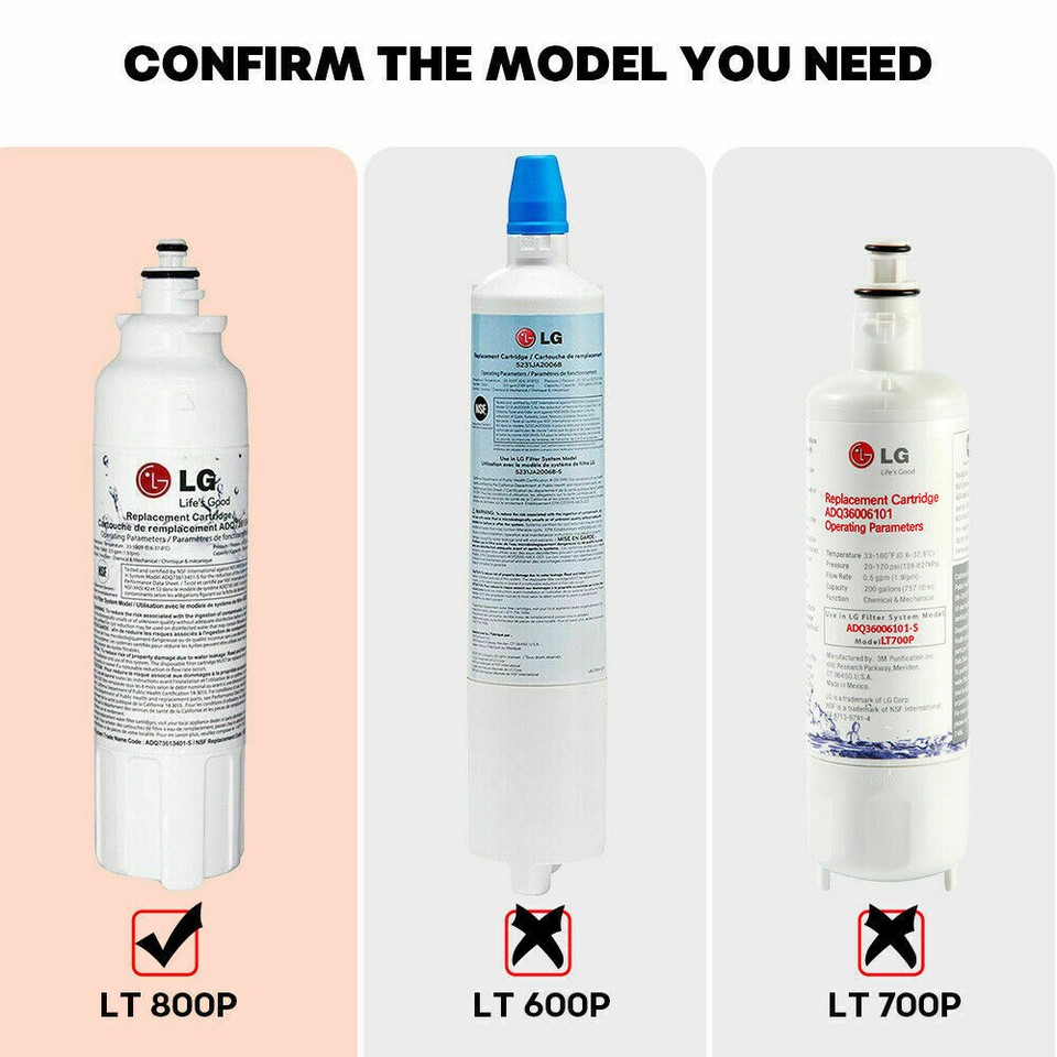 2PCS LG LT800P Refrigerator Replacement Water Filter New Sealed fit ...