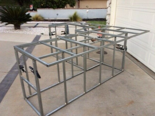 BBQ Island frame kit DIY 8' "L" | eBay