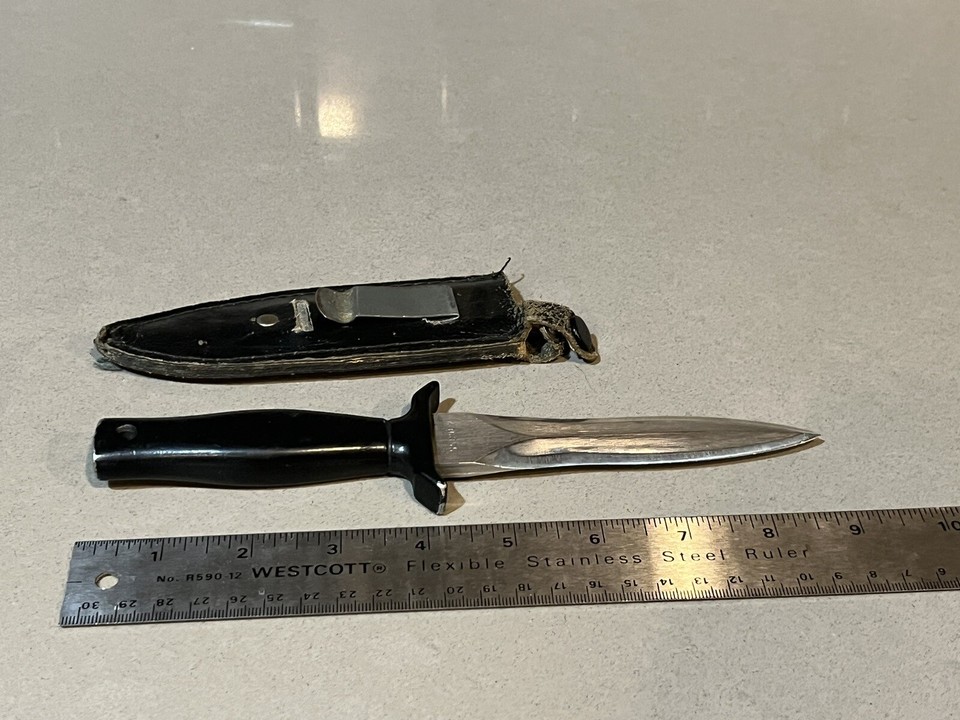 Vintage Gerber Mark 1 MK I Boot Knife 4 3/4" Blade W/ Leather Sheath | eBay