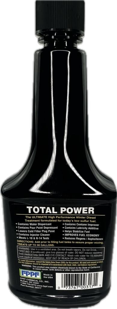 FPPF 00343 Total Power Fuel Injector Cleaner 12 oz. Bottle Treats 90 ...