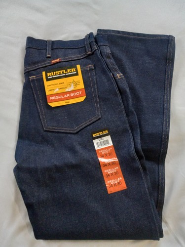 Rustler By Wrangler Regular Boot Cut Jeans Mens 34x30 Heavy Weight ...