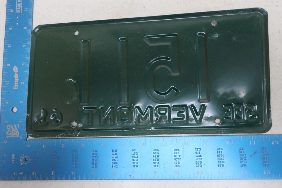 Vermont License Plate Tag 1961 61 1511 | eBay