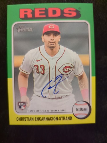 2024 Topps Heritage Real One Auto Christian Encarnacion-Strand RC # ...