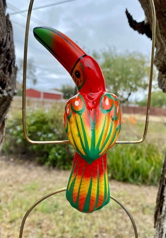 3 Talavera Bird Handmade Painted Ceramic Parrot Mexican Pottery Hanging ...
