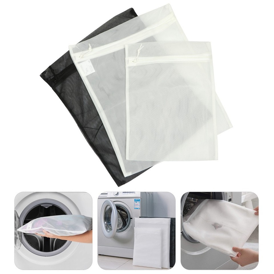 3Pcs Large Sweater Laundry Mesh Bags Set Lingerie Bra Machine Washing ...