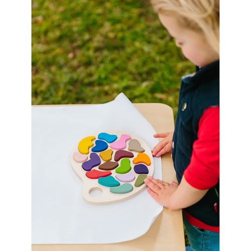 Artist Palette Puzzle - Wooden Puzzle for 3, 4 and 5 Year Olds - Practice Col... | eBay