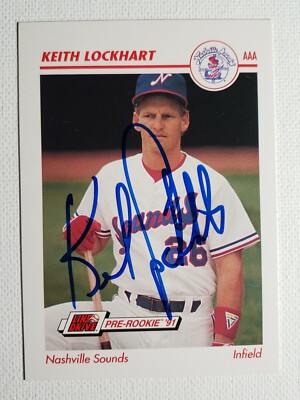 1991 Line Drive Keith Lockhart RC Autograph Card Reds Padres Braves ...