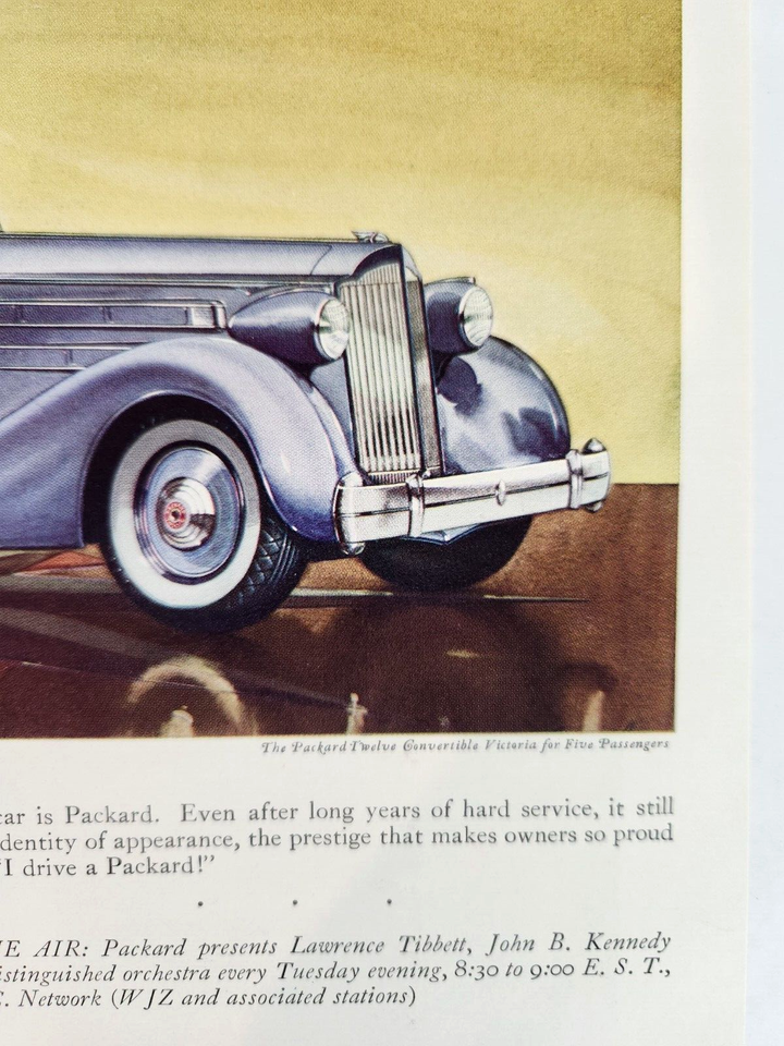 Packard 12 Convertible Victoria Vintage 1935 Car Ad Magazine Print ...
