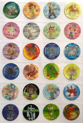 TAZOS 3D DIGIMON Full Set 50/50 DKV + Empty Pack PERU Edition 2020 Pogs ...