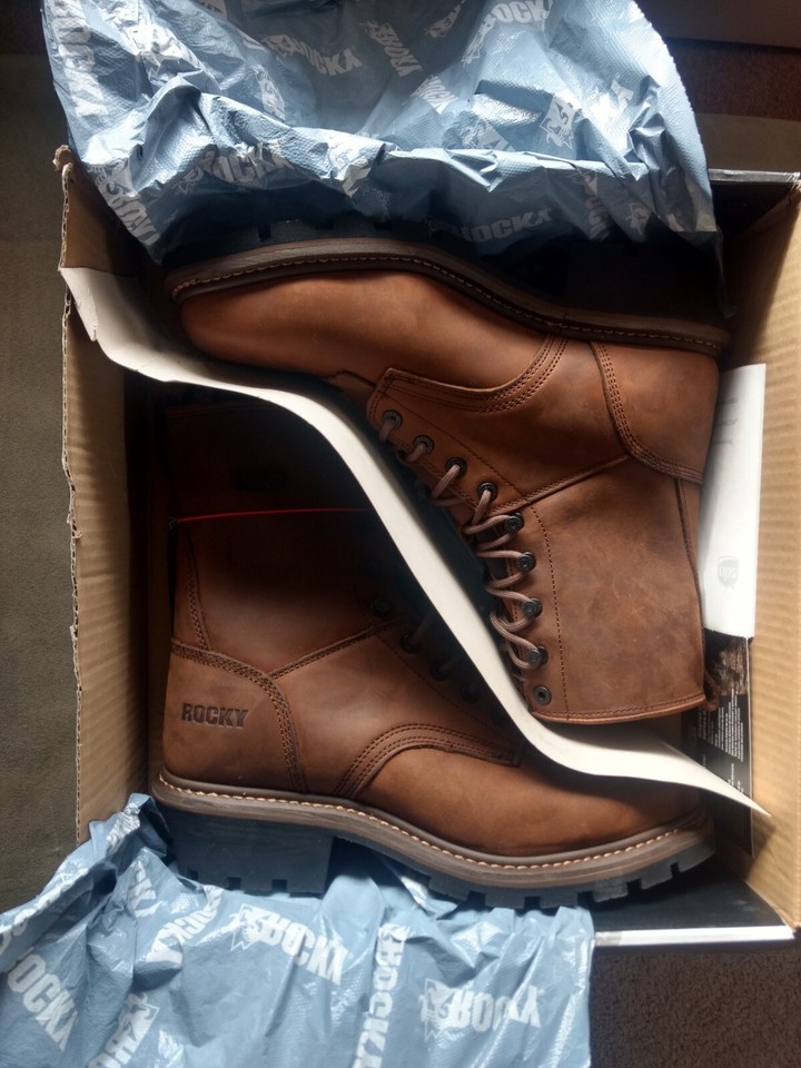 ROCKY SQUARE TOE LOGGER BOOTS MEN'S SIZE 11 WIDE NEW IN BOX | eBay
