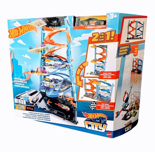 Hot Wheels City - Toy Car Track Set Transforming Race Tower, Single to ...