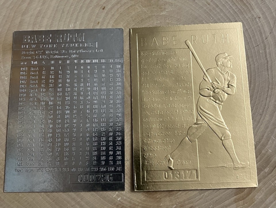 Babe Ruth Golden Legends GL1 22kt Gold Performance .999 Silver | eBay