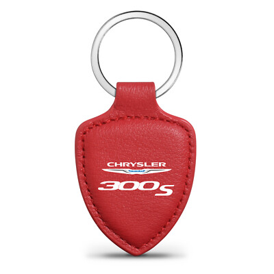Chrysler 300S Soft Real Red Leather Shield-Style Key Chain | eBay