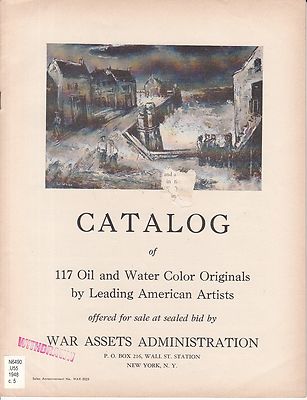 War Assets Administration 1948 117 Oil Water Color Originals American ...
