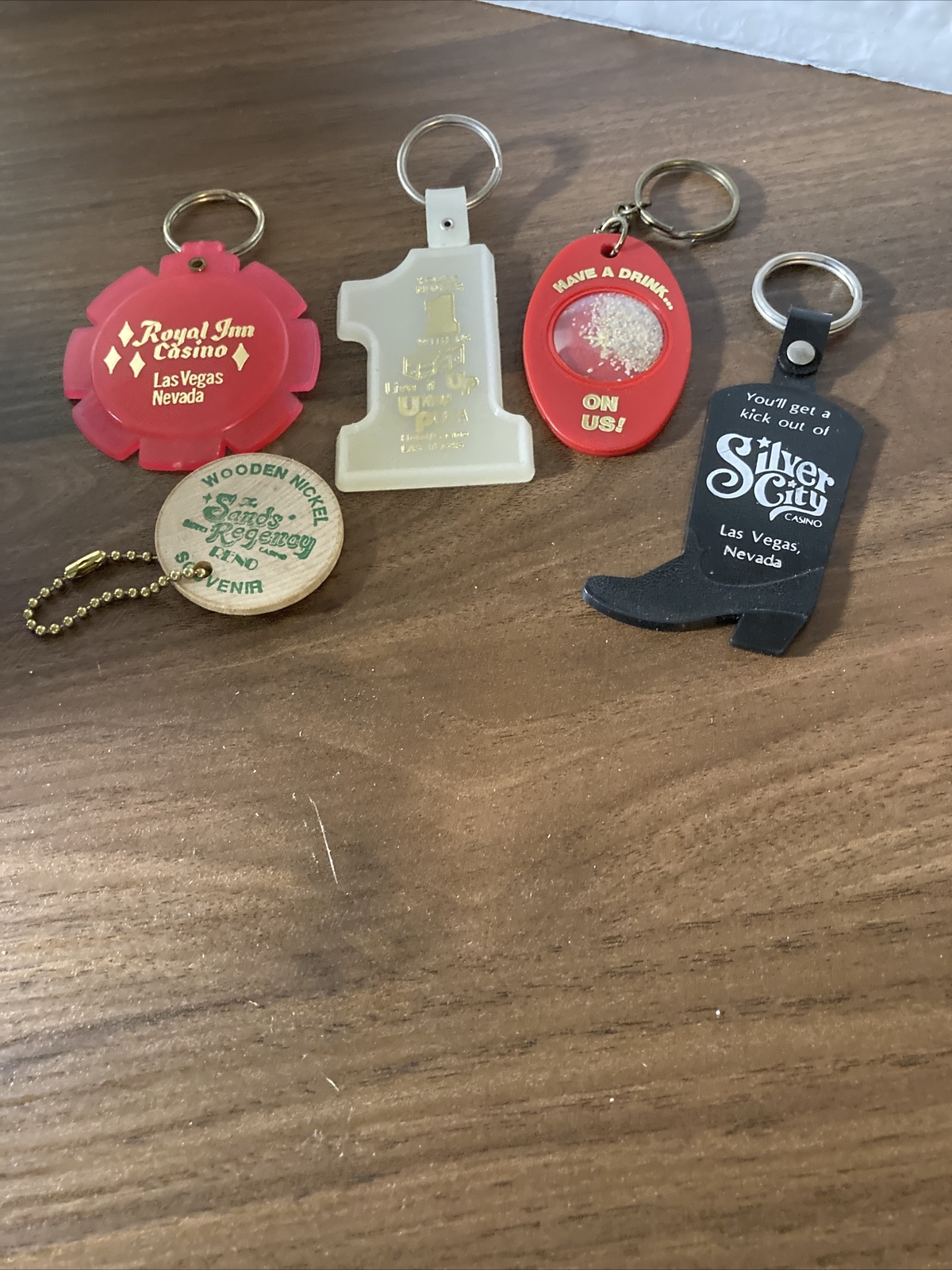 5 Vintage Casino Keychains Royal Inn, Stardust, Silver City,Union Plaza ...
