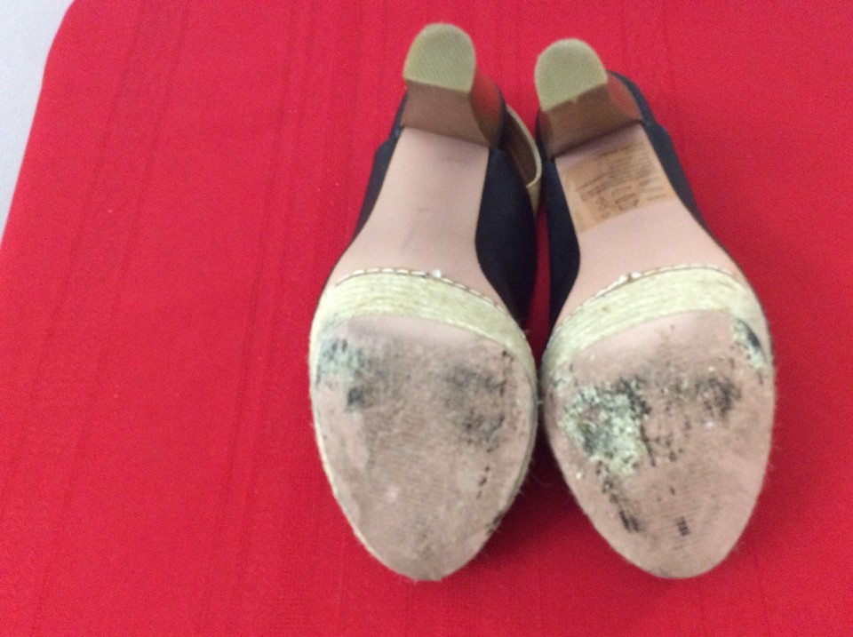 Basinger Womens Peep Toe Sling backs BlacK SANDALS Shoes SIZE EU 37 ...