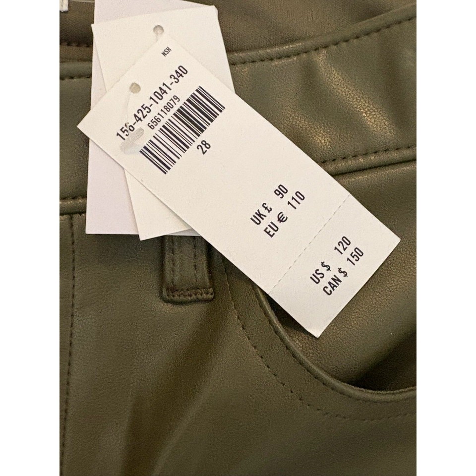 Abercrombie & Fitch Ultra High Rise 90's Vegan Leather Cargo Pants ...