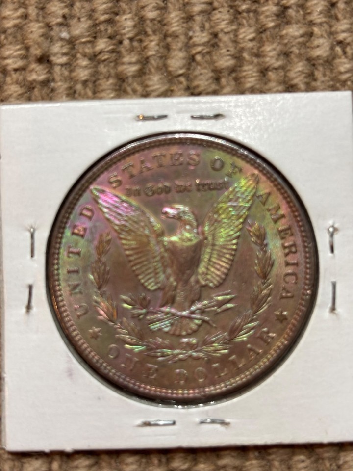 1885 Morgan Silver Dollar / Toning Covers Coin OBV & REV | eBay