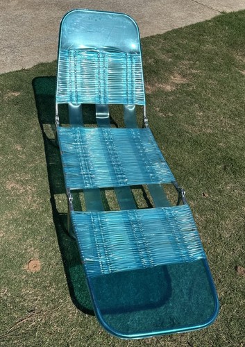 Jelly Vinyl Tube Folding Chaise Lounge Lawn Beach Chair Blue/Green ...