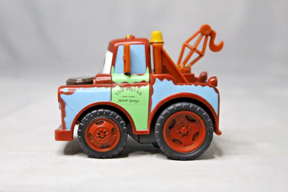 Disney Pixar Cars Tow Mater Pull Back Truck Reverse Wobbly Wheels | eBay