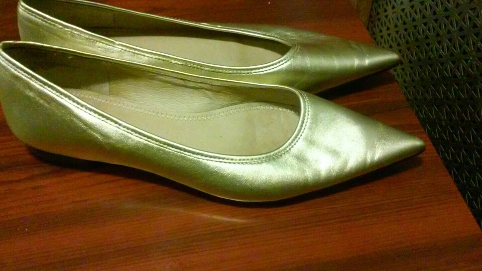 Womens Shoes Gold Pointed Toe Flats | eBay