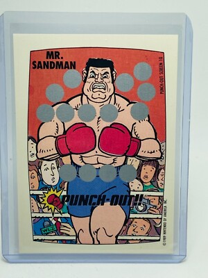 1989 Topps Nintendo Scratch Game Cards Punch Out Mr. Sandman Screen 10 ...