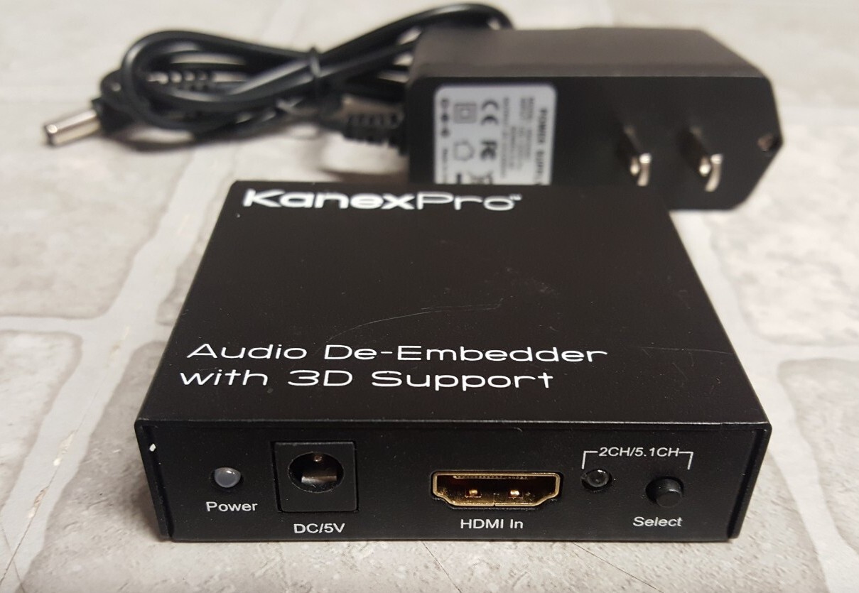 KanexPro Audio De-Embedder with 3D Support Includes Power Supply ...