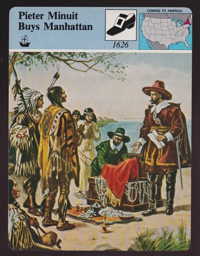 PIETER PETER MINUIT BUYS MANHATTAN 1626 Artwork 1979 STORY OF AMERICA ...