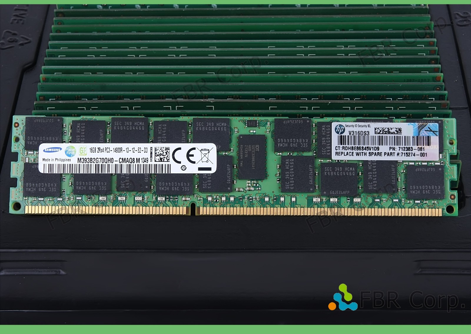 Grade A 256GB Lot 16 16GB HP 712383-081 708641-B21 Samsung PC3-14900R ...