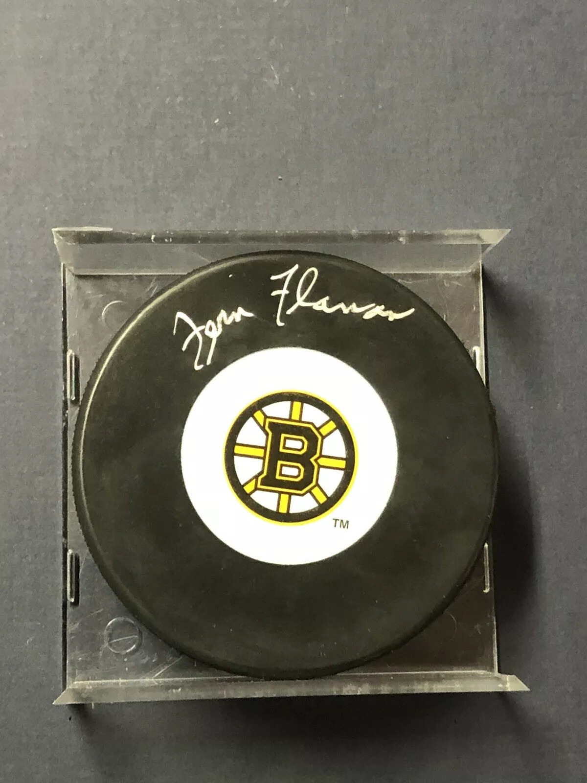 FERN FLAMAN AUTOGRAPHED PUCK AUTO SIGNED BOSTON BRUINS COA | eBay
