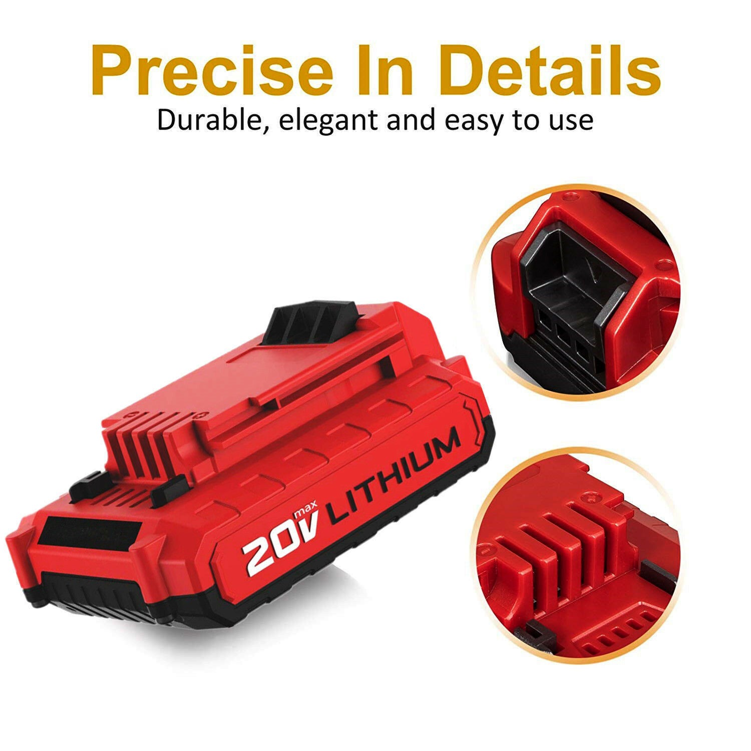 2PACK 8.0Ah 20V Lithium Battery for PORTER CABLE MAX PCC685L PCC680L ...