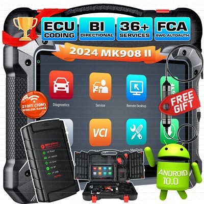 2024 Autel MaxiSys MK908 II OBD2 coding Diagnostic Tool Scanner 36 ...